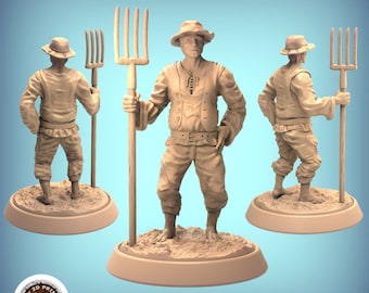 Farmer Miniatures - Etsy