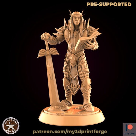Elf Paladin Unpainted Miniature - Etsy