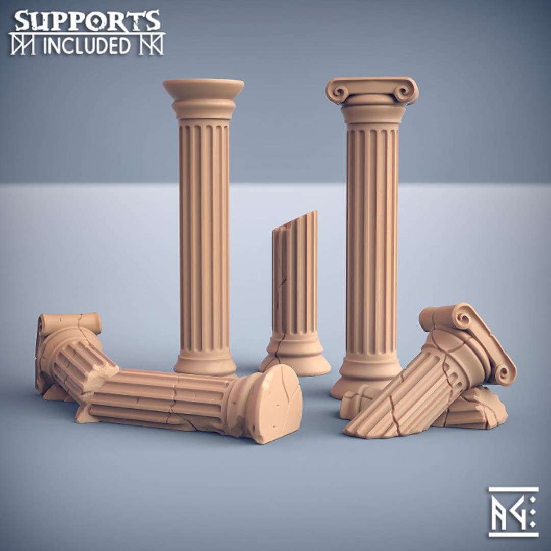 Column Set Unpainted Miniature - Etsy