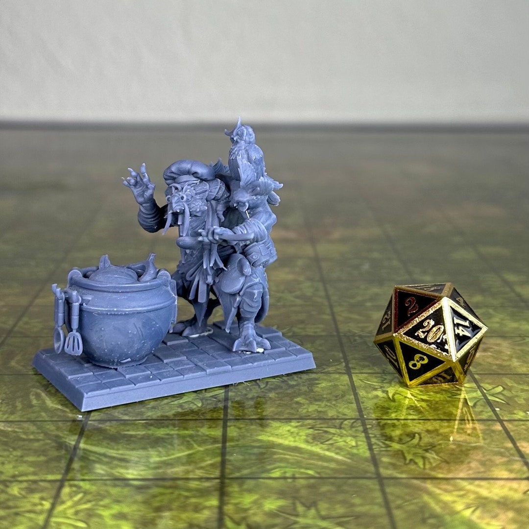Ramsak, the Dragonborn Cook - Unpainted Miniature - Etsy