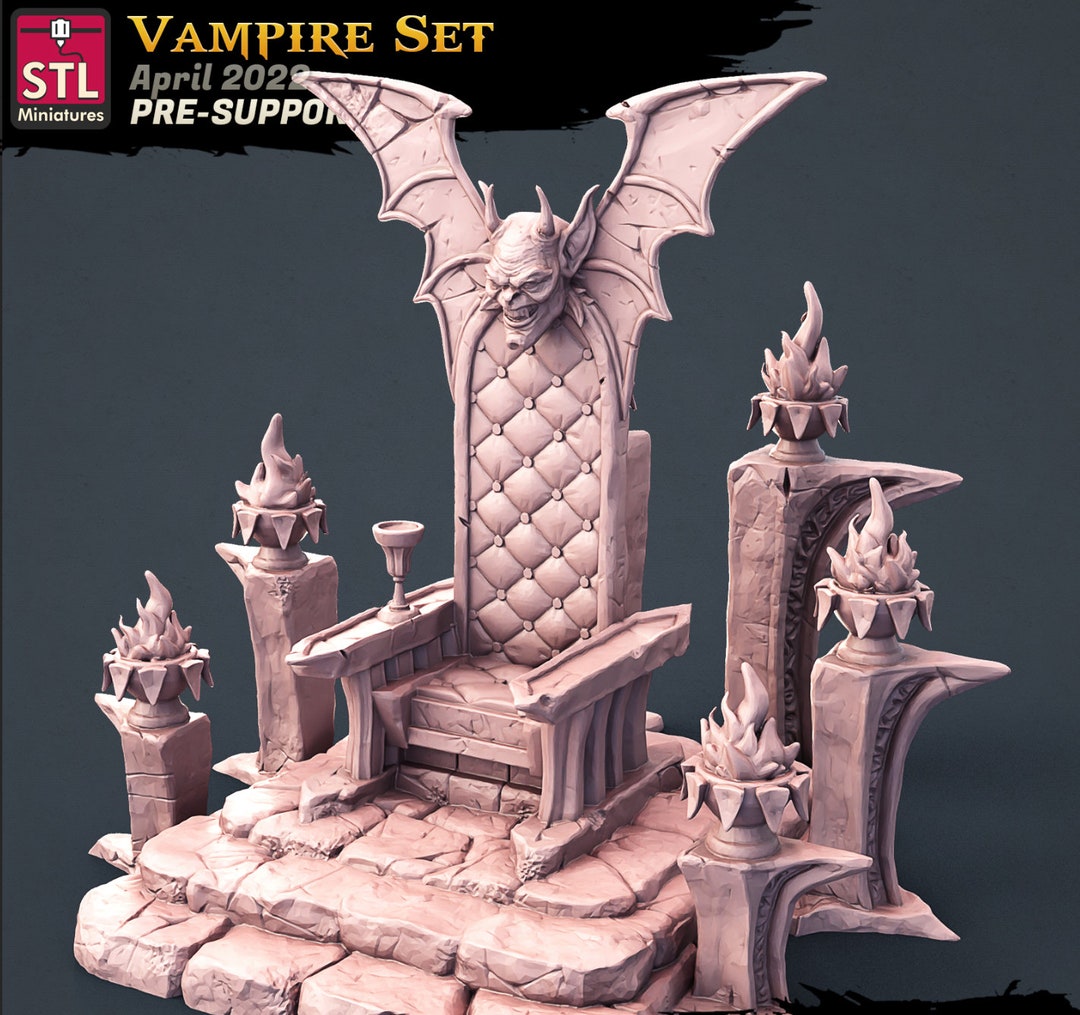 Vampire Throne Unpainted Miniature - Etsy