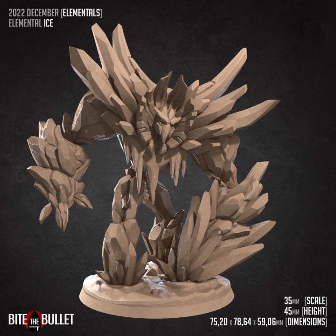 Ice Elemental, Frost Elemental - Unpainted Miniature - Etsy
