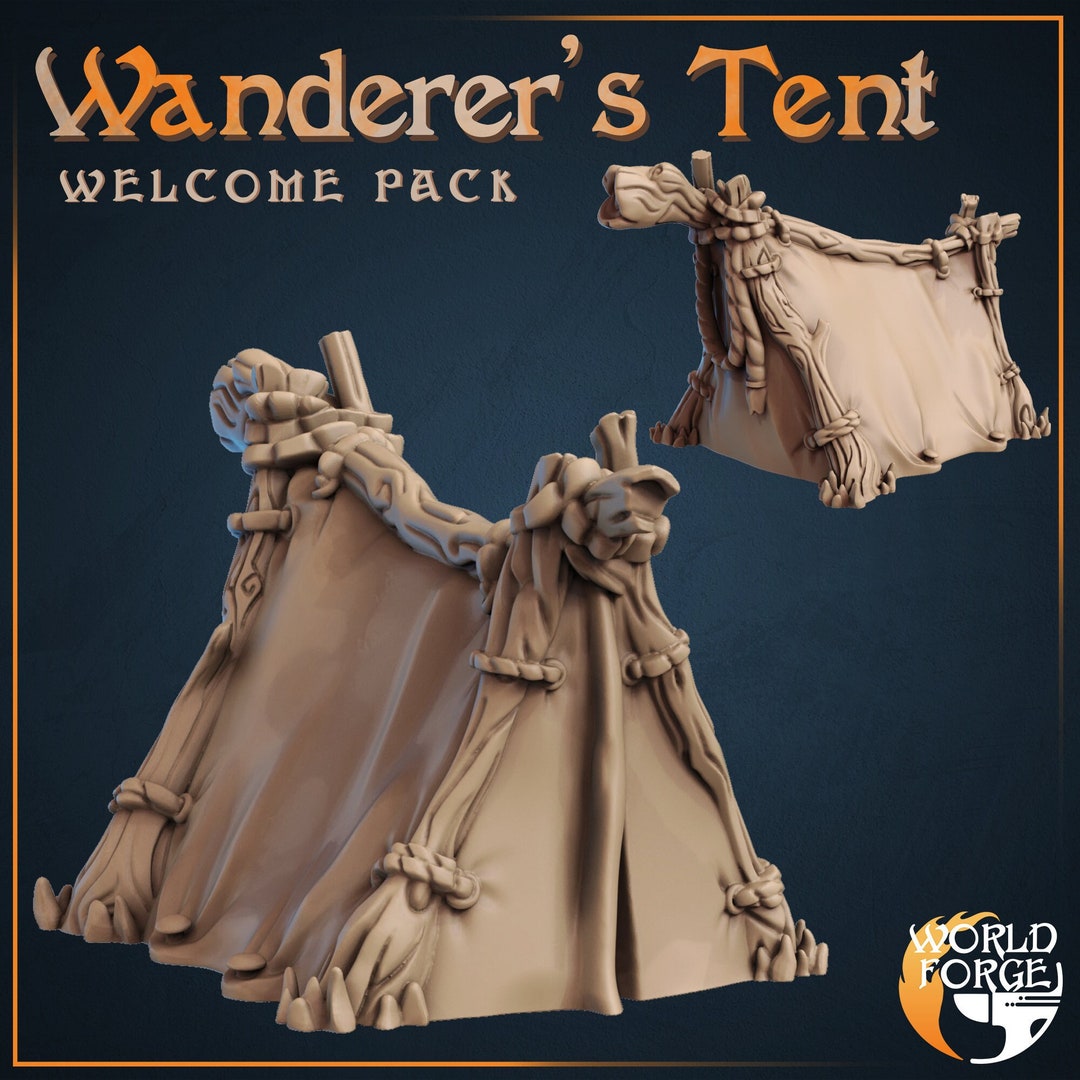 Wanderer's Tent - 32mm Scale - Unpainted Miniature for Dnd, Pathfinder ...