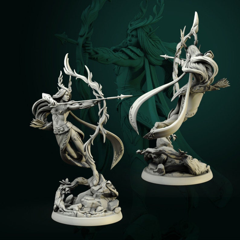 Niel - Elven Queen - 75mm Scale - Unpainted Miniature - Etsy