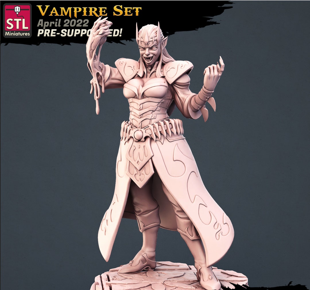 Female Vampire - 32mm Scale - Unpainted Miniature for Dnd, Pathfinder ...