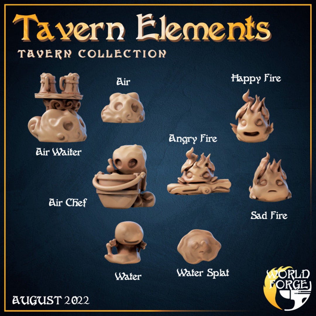 Tavern Elementals - the Arcane Dragon Tavern Collection - Unpainted ...