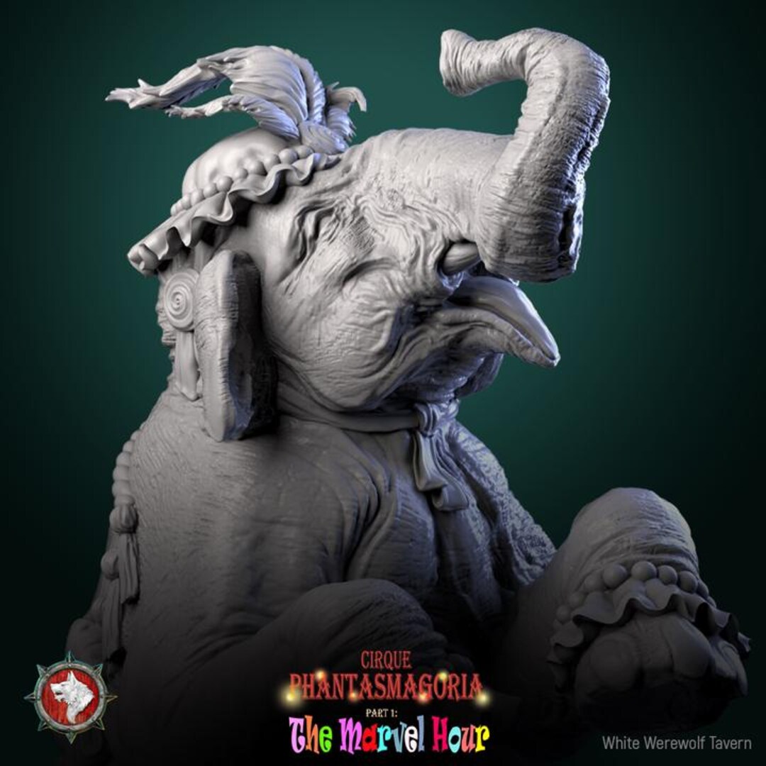 Marvelous Mammoth, Circus Elephant - Unpainted Miniature - Etsy