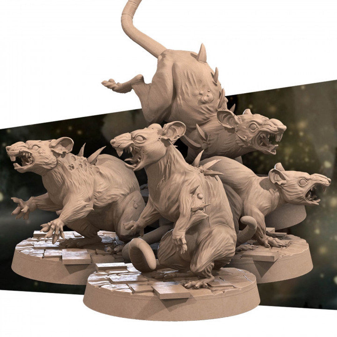 Giant Rats - Graveyard Minions - Unpainted Miniature - Etsy