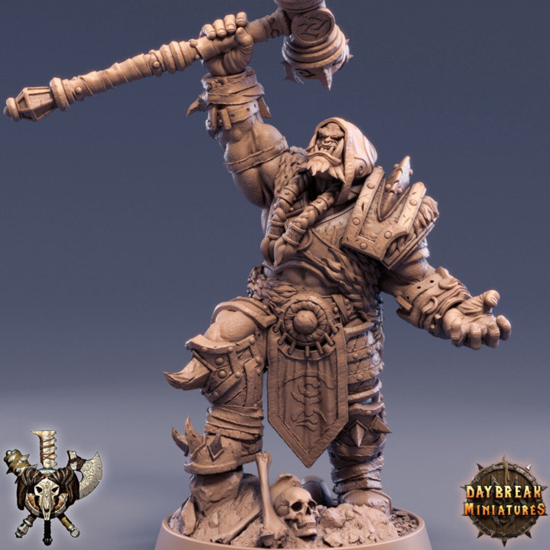Oleg Greeznag - Orc Barbarian - 32mm Scale - Unpainted Miniature - Etsy