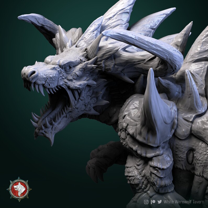 Undead Tarrasque Unpainted Miniature - Etsy