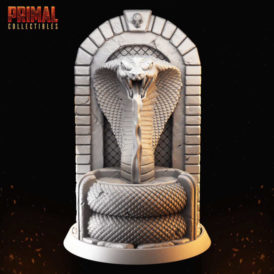 Snake Fountain - Masters of Dungeons Quest - Unpainted Miniature - Etsy