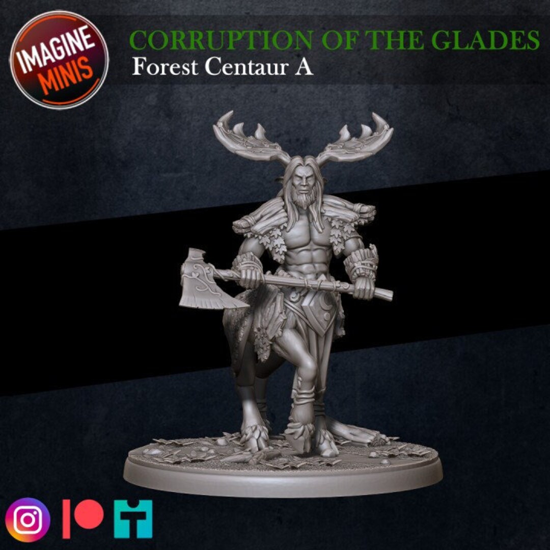 Forest Centaur Pose A Unpainted Miniature - Etsy