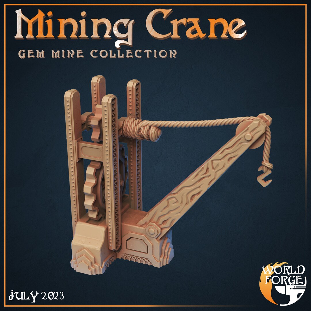 Mine Crane - Dwarven Gem Mine Collection - 32mm Scale - Unpainted ...