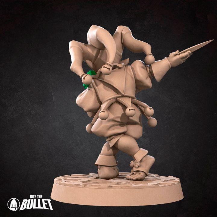 Halfling Clown Daggerthrower - Horror Circus - Unpainted Miniature - Etsy
