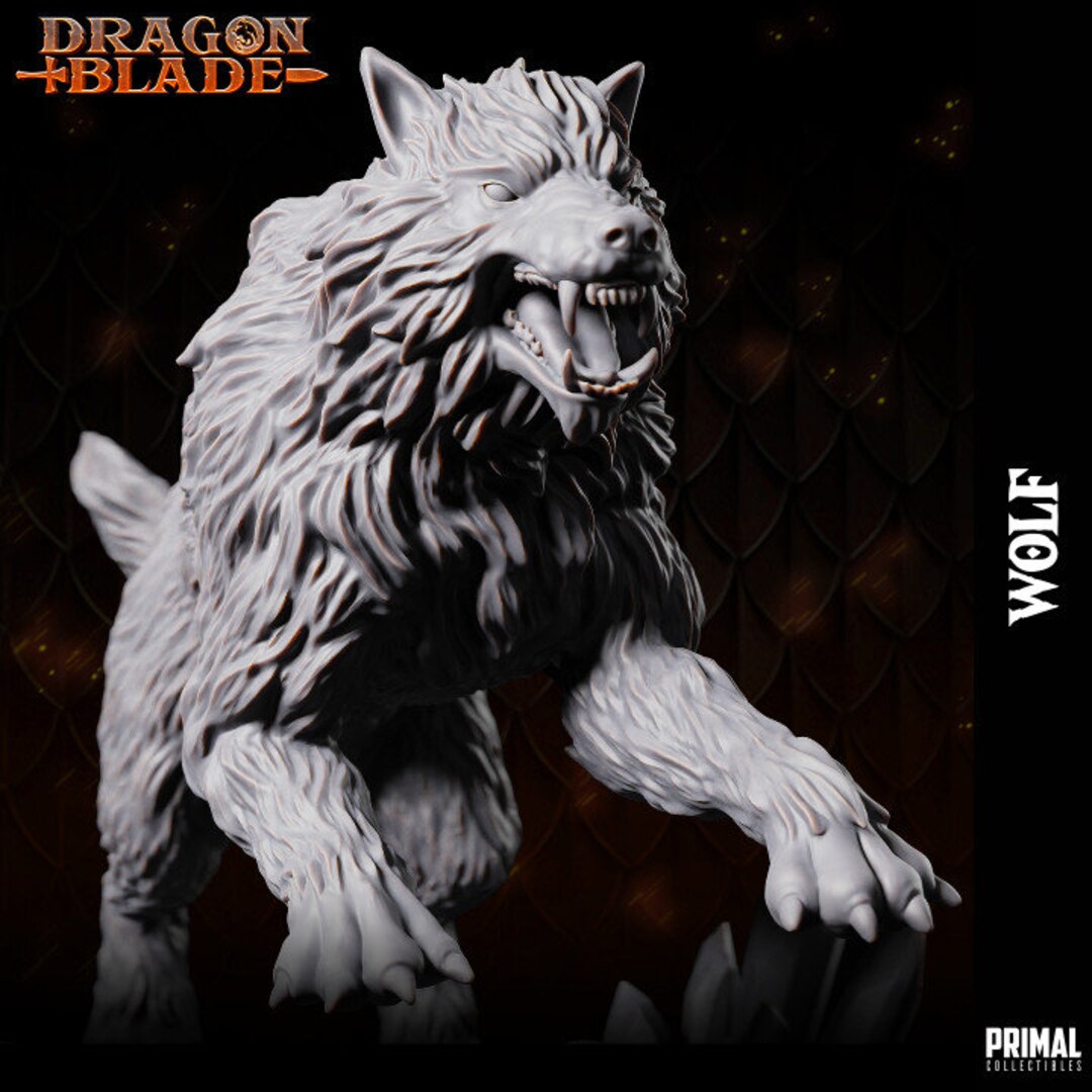 Snowdasher Wolves - Dragonblade - 28mm, 32mm Scale - Unpainted ...