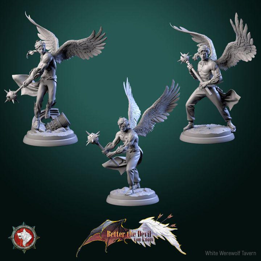 Angel Soldiers - 32mm Scale - Unpainted Miniature - Etsy