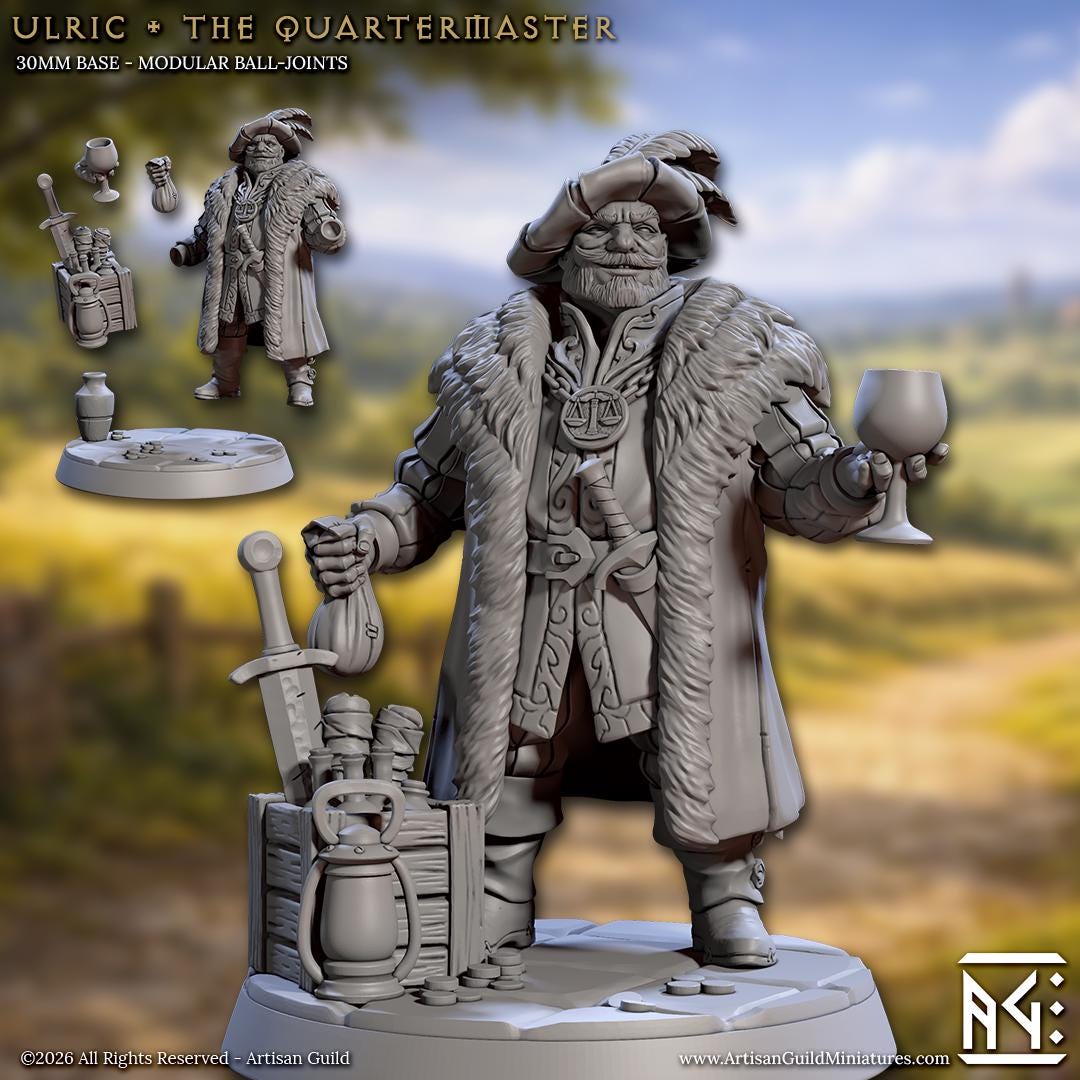 Human Quartermaster, Ulric - Unpainted Miniature - Etsy