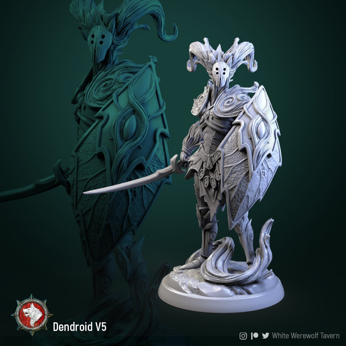 Dendroid Pose 5 Unpainted Miniature - Etsy