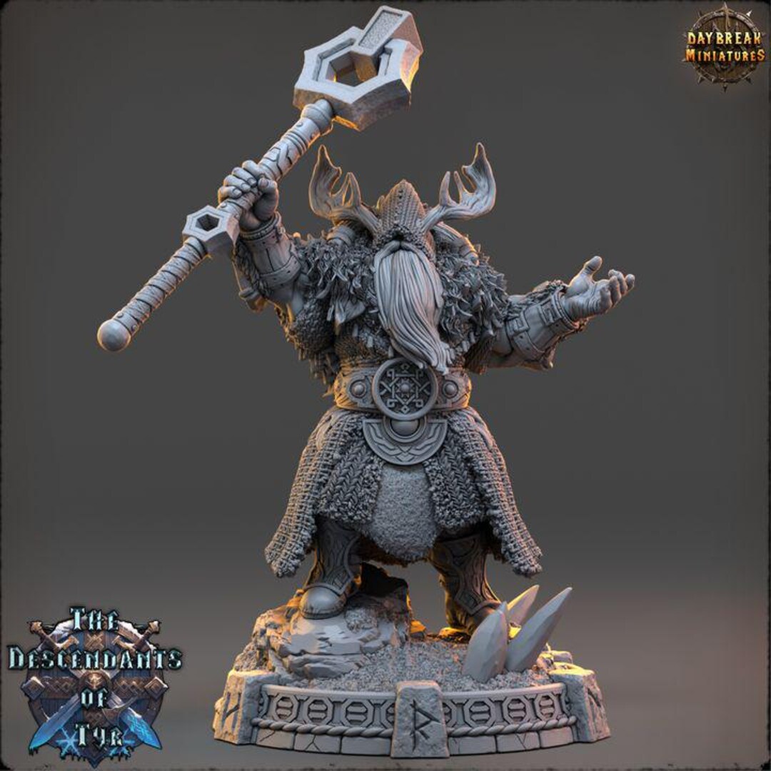 Human Shaman, Master Edric - Descendants of Tyr - 28mm, 32mm Scale ...