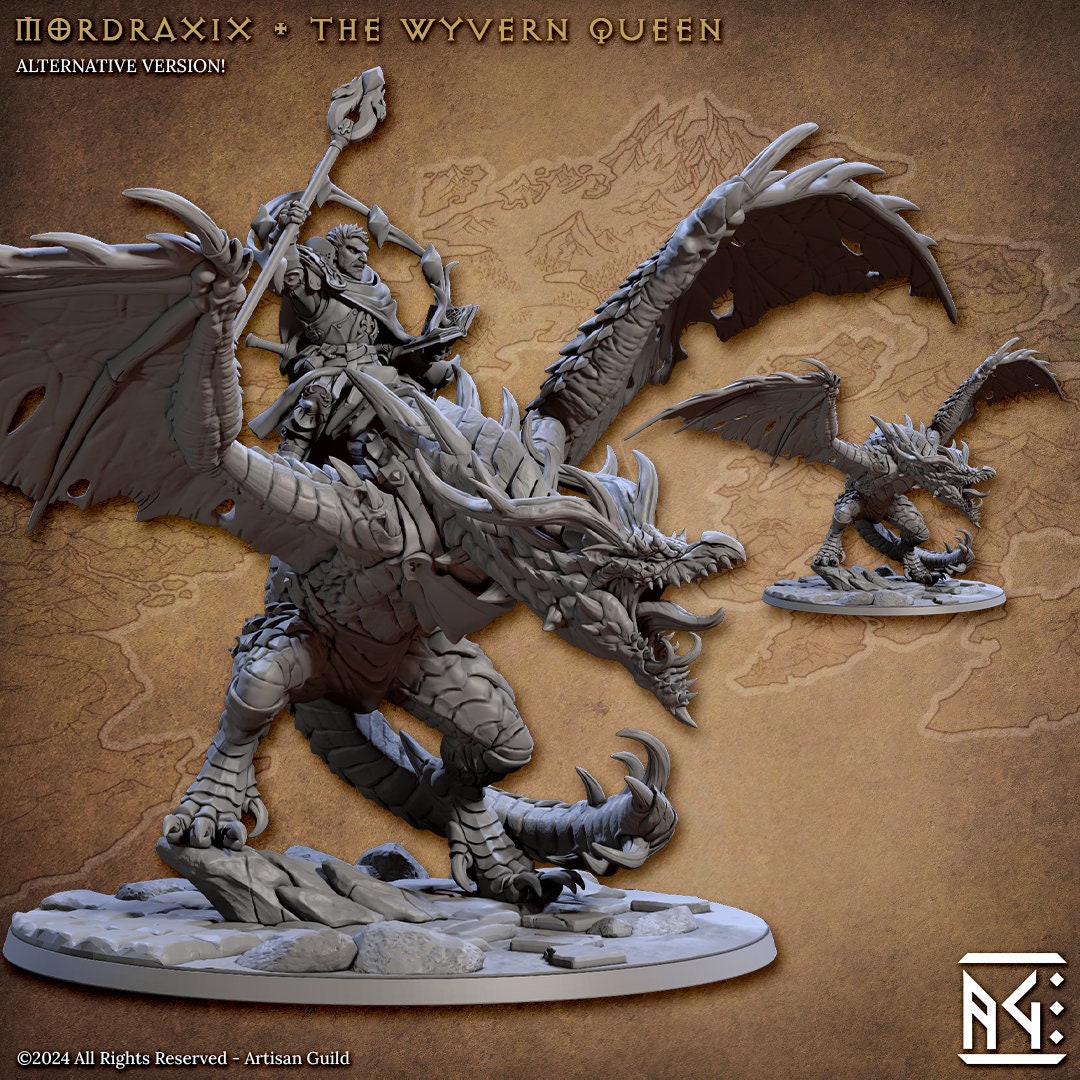 Wyvern Queen, Mordraxix - Vanguard Fighters Guild - 32mm Scale ...