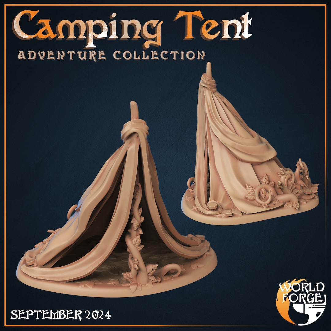 Camping Tent - Adventure Collection - 32mm Scale - Unpainted Miniature ...