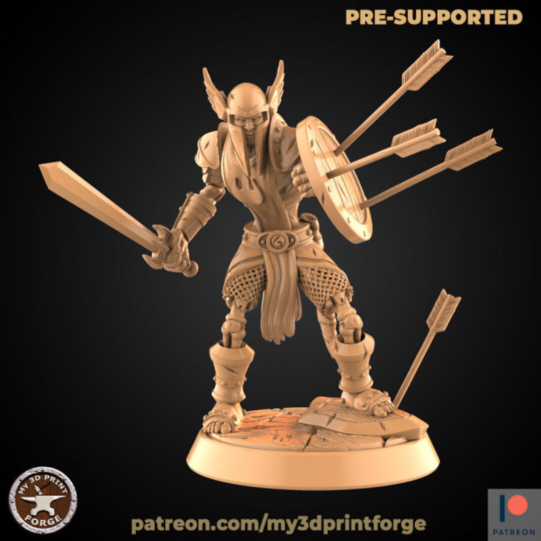 Undead Warrior With Shield - 32mm Scale - Unpainted Miniature for Dnd, Pathfinder, Tabletop Rpgs ...