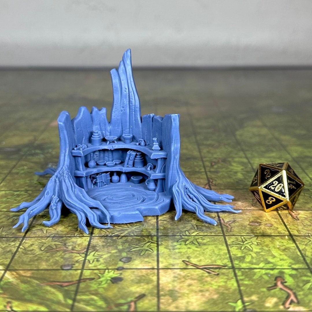 Tree Stump Shelf - 32mm Scale - Unpainted Miniature for Dnd, Pathfinder ...