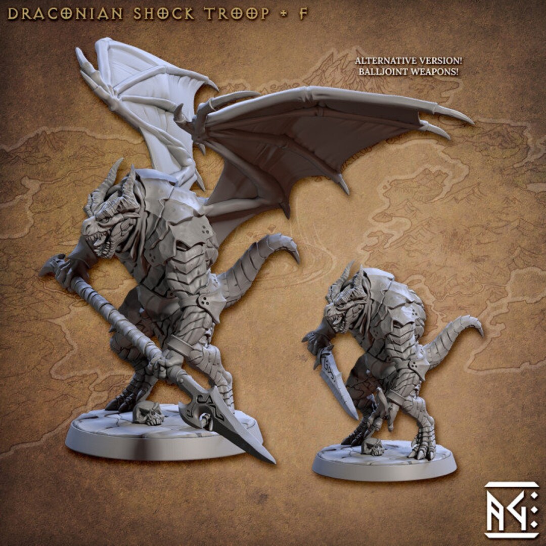 Draconian Scourge Troop - Pose F - Unpainted Miniature - Etsy