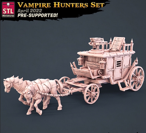 Vampire Hunter Wagon Unpainted Miniature - Etsy