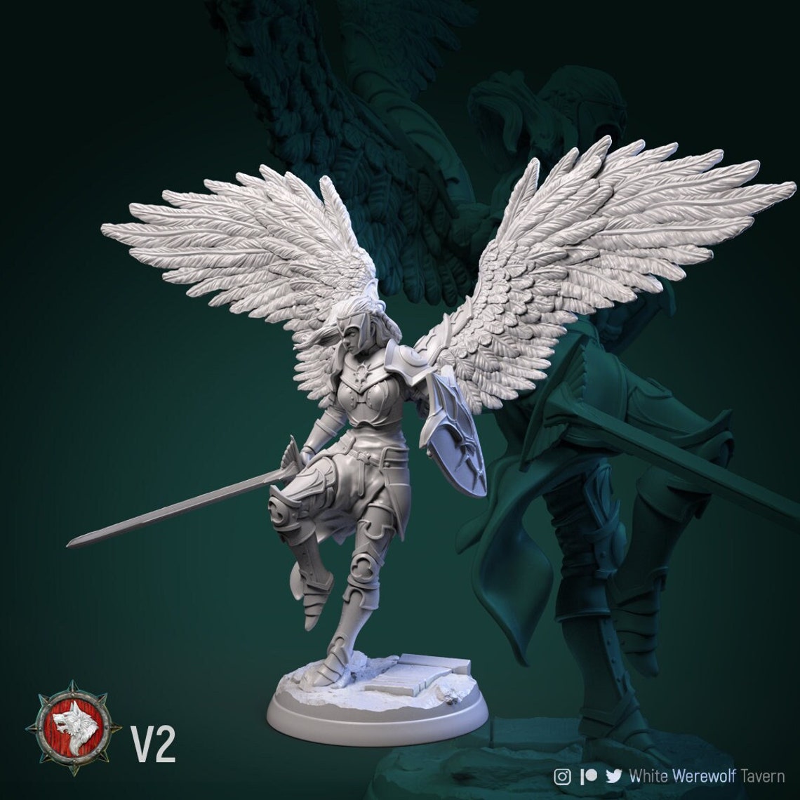 Valkyrie - Pose 2 - Unpainted Miniature - Etsy