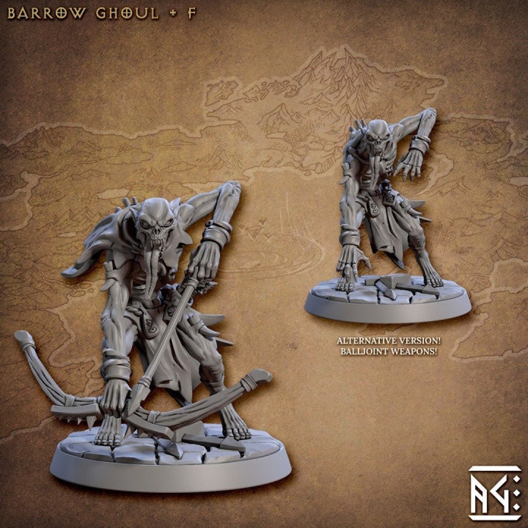 Barrow Ghoul Pose F Horrors of Rodburg Barrows Unpainted Miniature - Etsy