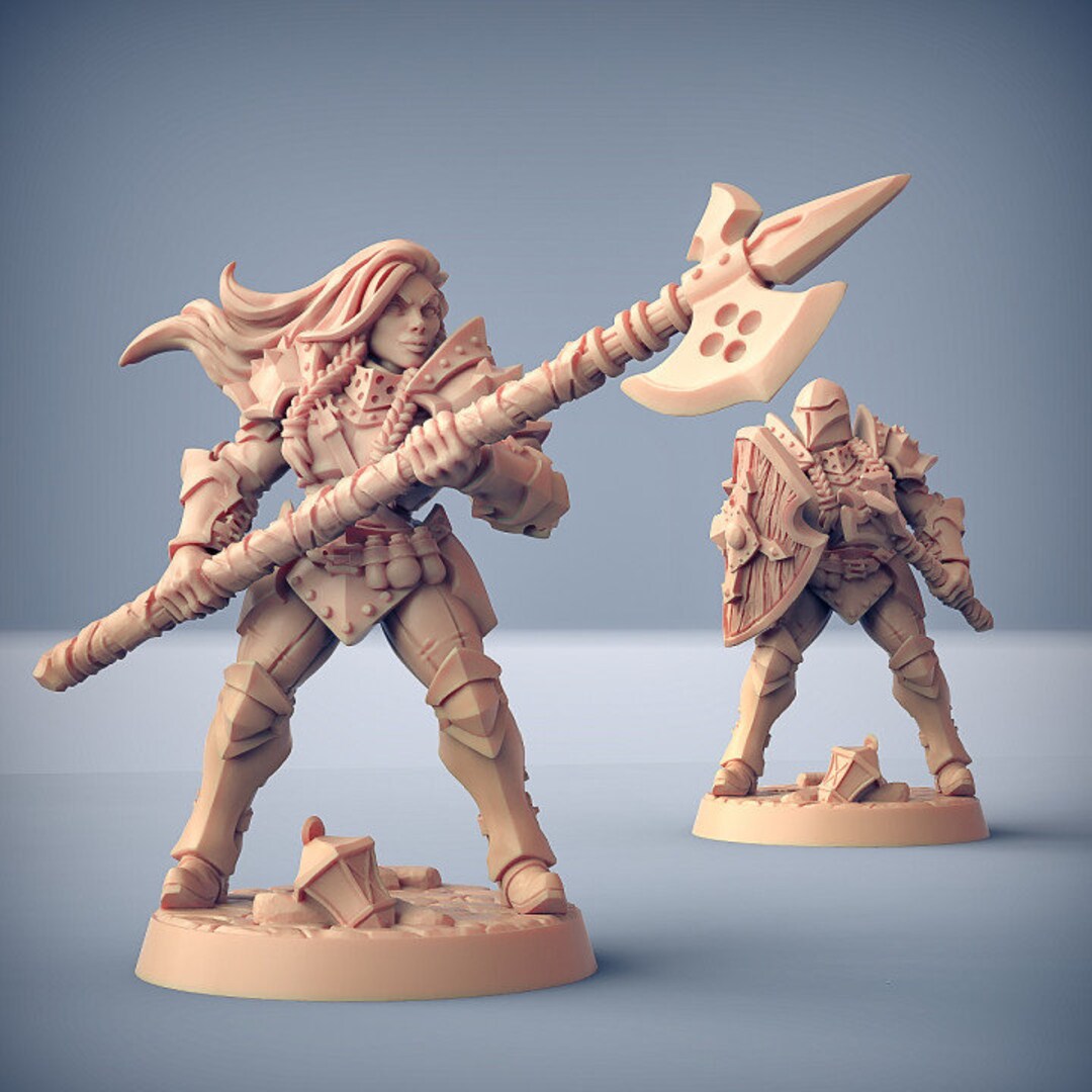 Human Fighters - Pose D - Fighters Guild Set - Unpainted Miniature - Etsy