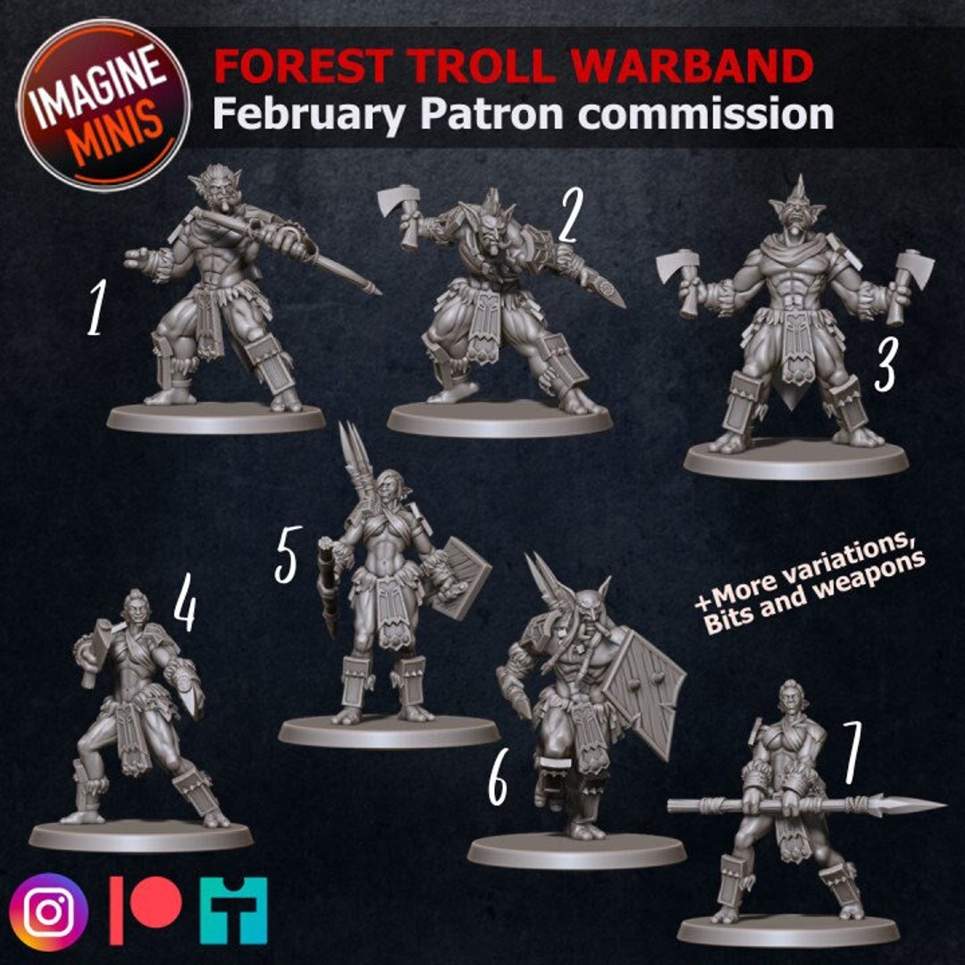 Forest Troll Tribe Unpainted Miniature - Etsy