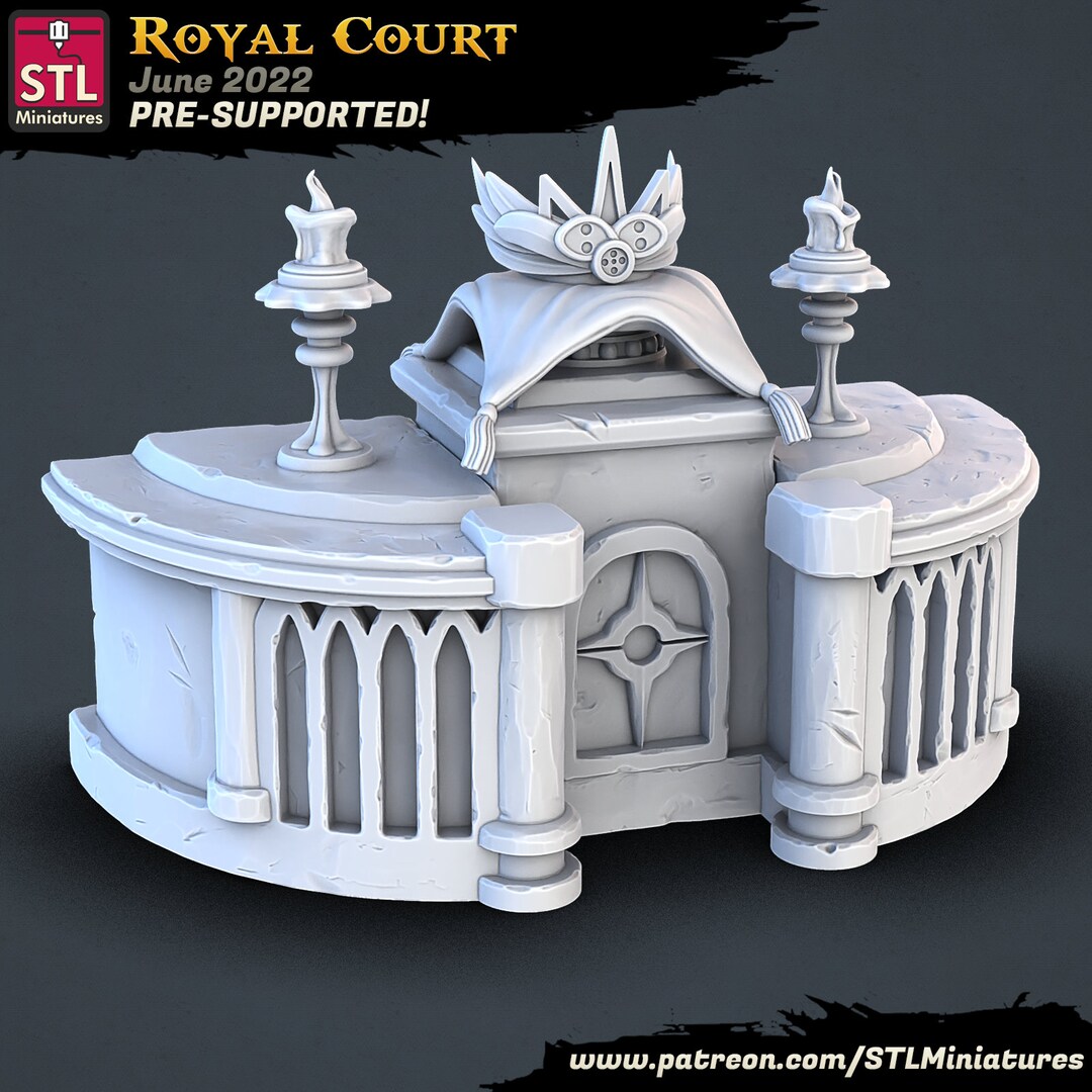 Crown Display Table - Royal Court Set - 32mm Scale - Unpainted ...