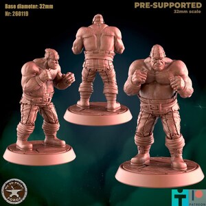 Human Brawler, 4 Poses - Port Town Humans - Unpainted Miniature - Etsy