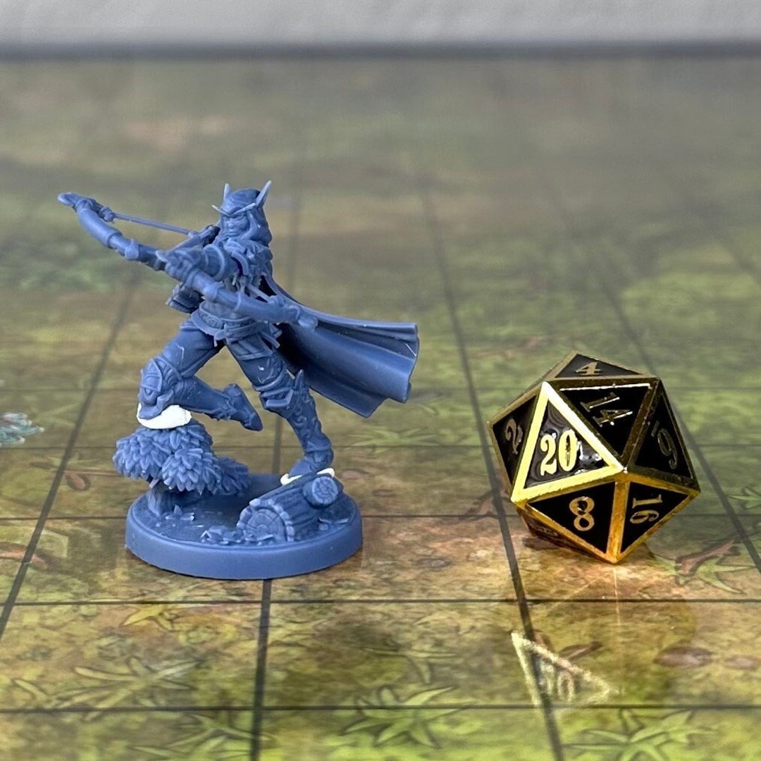 Elf Ranger Miniature - 32mm Scale - Unpainted Miniature - Etsy