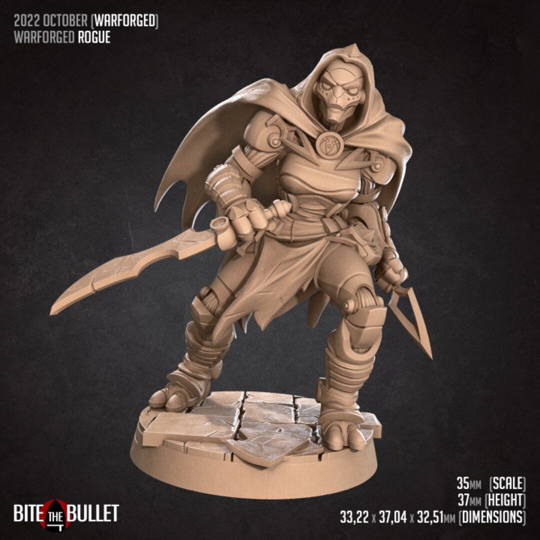 Warforged Rogue 2 Poses Unpainted Miniature - Etsy