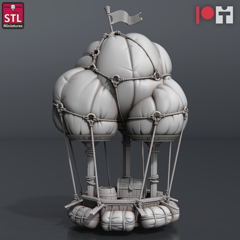 Air Balloon - Airship Set - Unpainted Miniature - Etsy