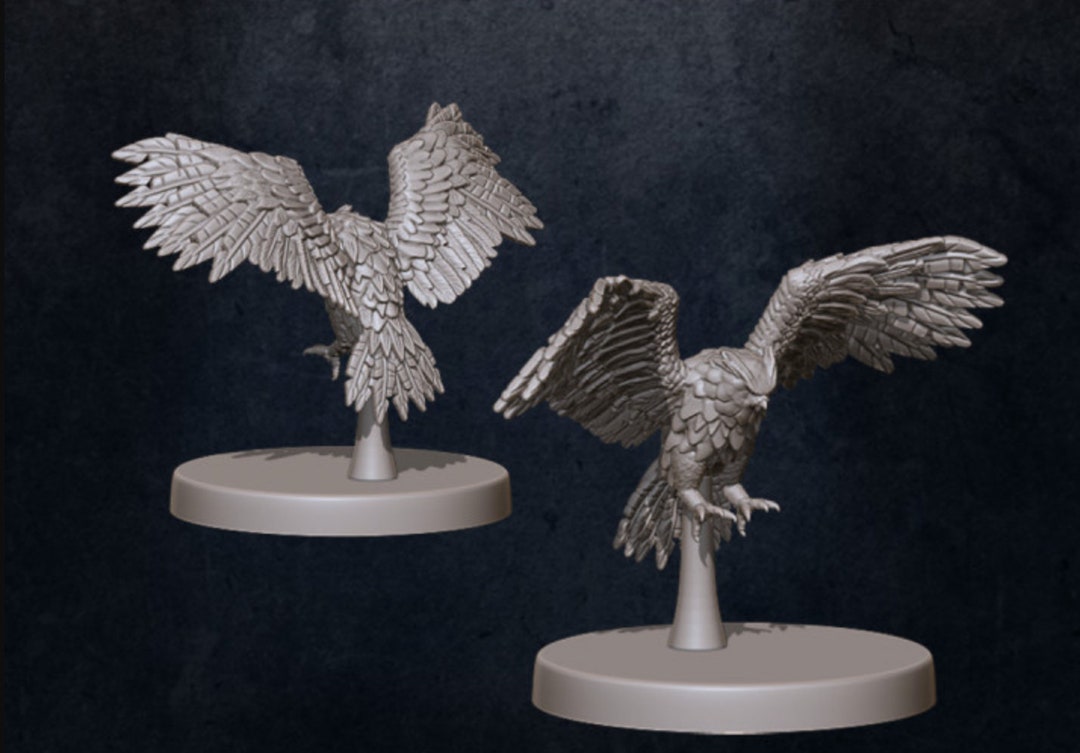 Owl Familiar - Beast Companion - Unpainted Miniature - Etsy