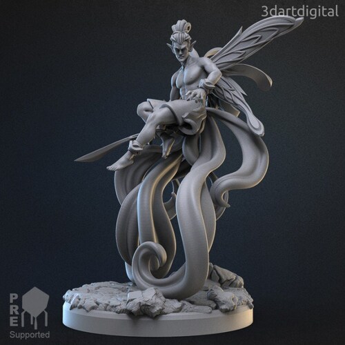 Dnd Fairy Rogue/assassin Unpainted Miniature - Etsy