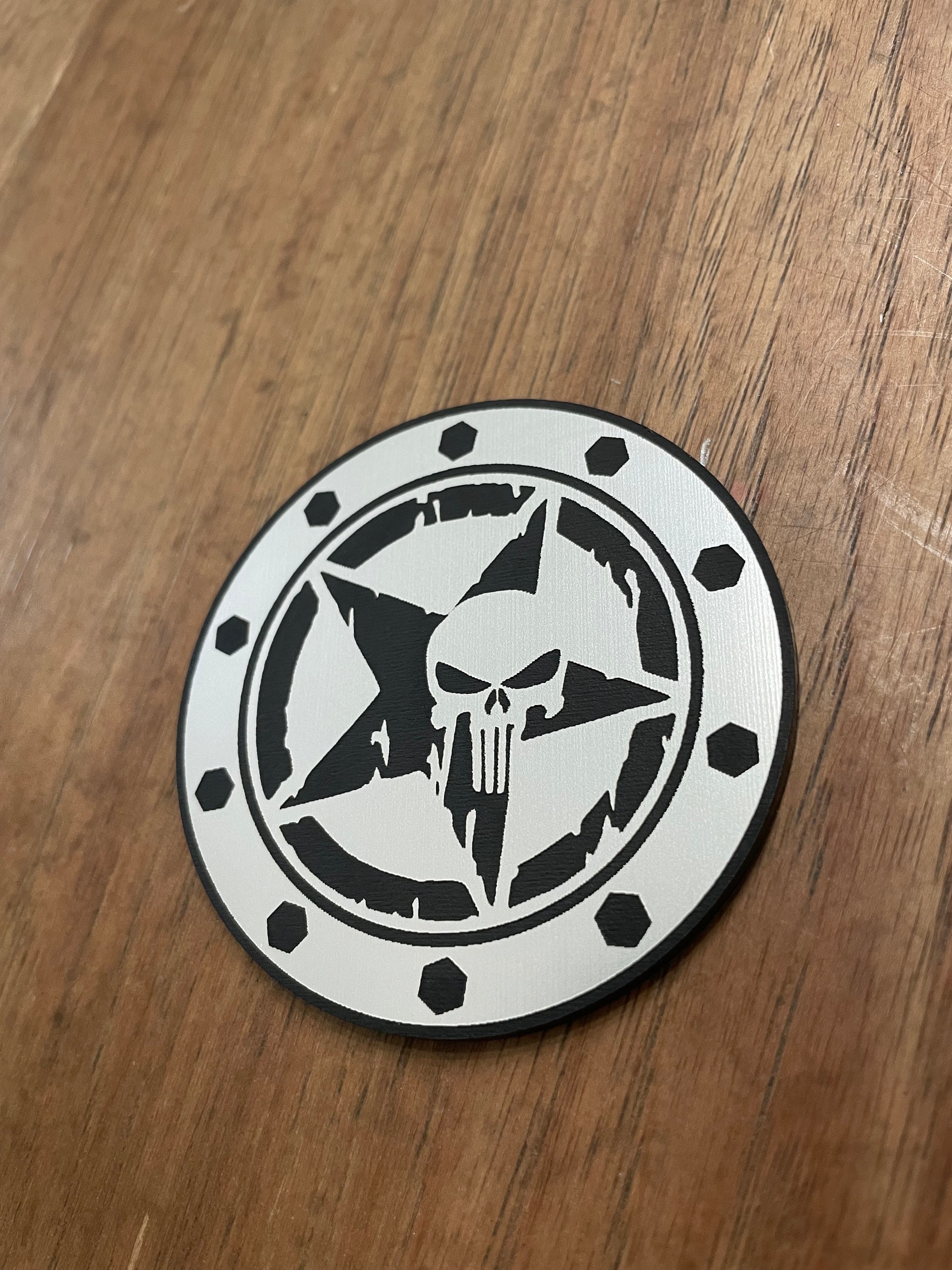 YAMAHA Golf Cart Badge- Punisher Design- Badge/emblem- Select Your Size ...