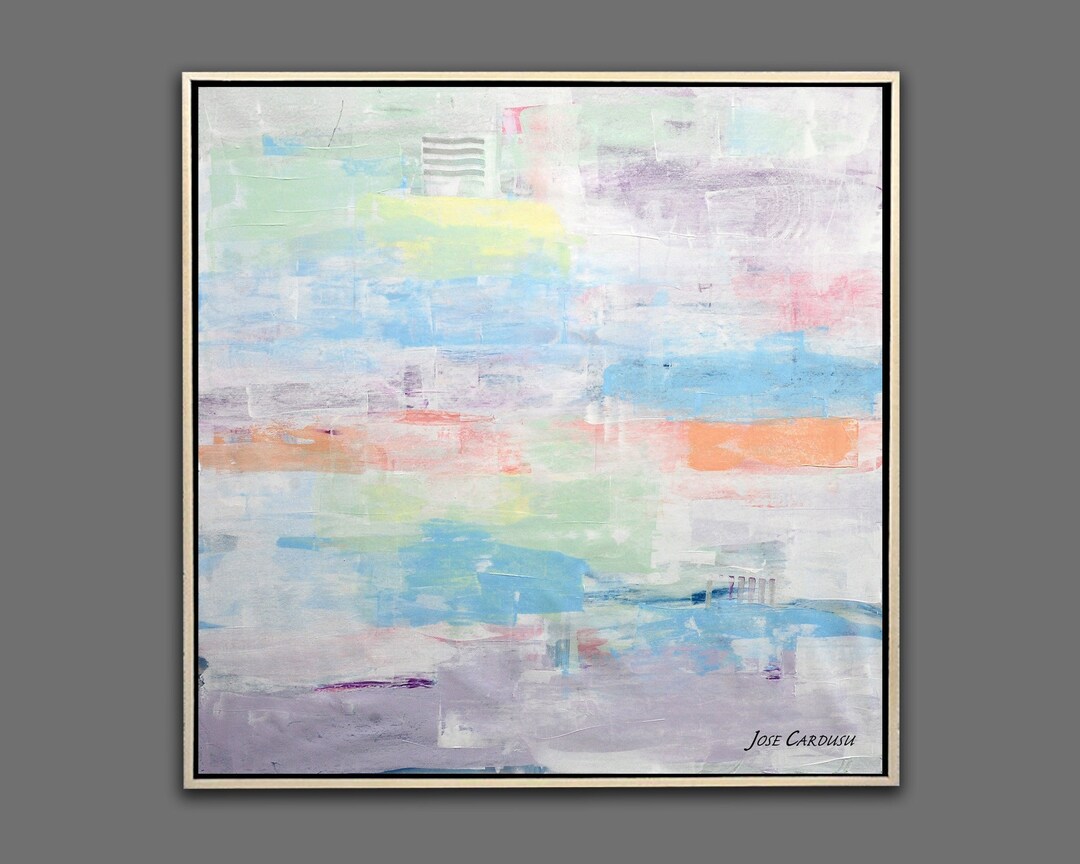 Large modern handmade abstract painting with acrylics for home, luxury ...