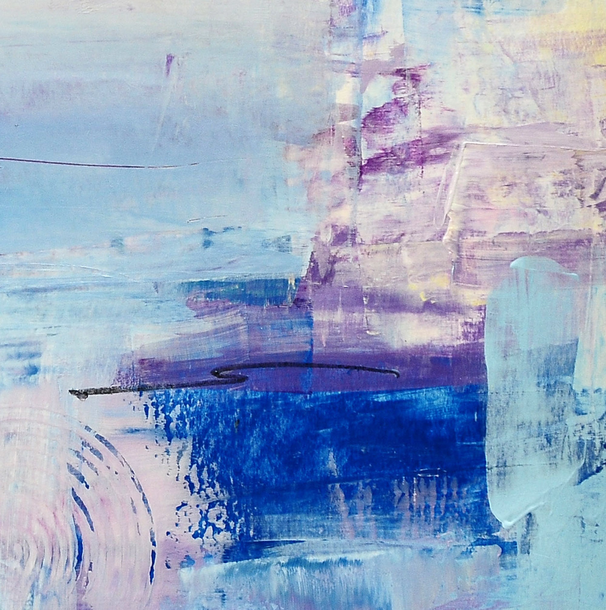 Light Blue Wall Art, ROMANTIC PAINTING, Luxury Wall Art, Minimalist ...