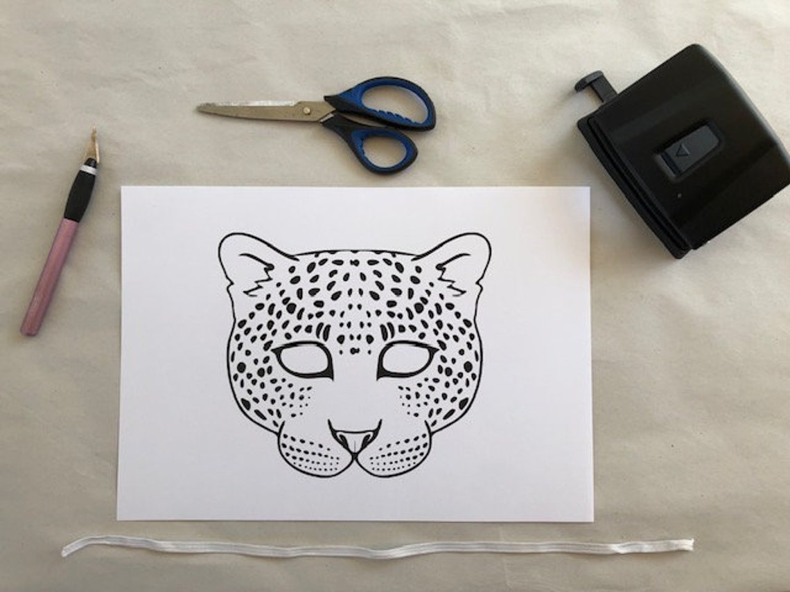 Printable Wild Cat Masks PDF Png | Wild Animal Party Masks - Etsy