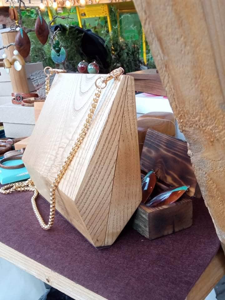 Wood Bag/ Wood Clutch/ Wood Purse/ Vintage Bag/ Elegant Wooden Handbag ...