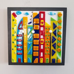 Glass Cityscape- Fused Glass Wall Art by Gary Levin Glass # ...