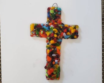 Fused Glass Cross | Etsy