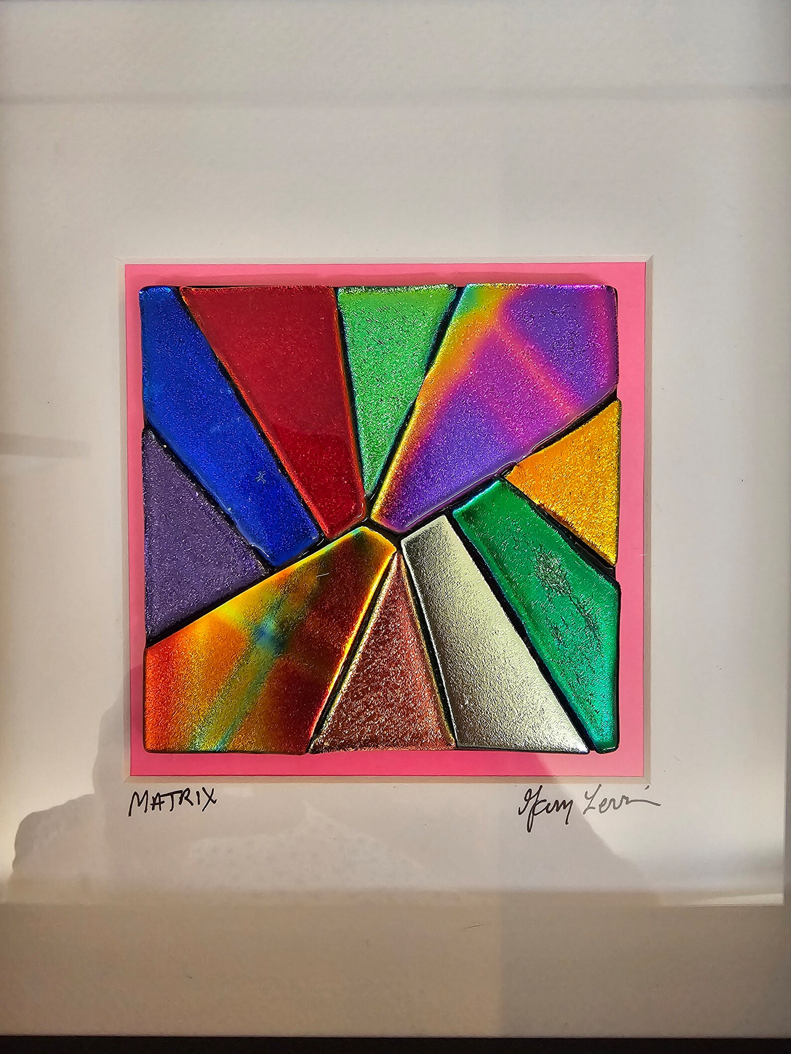 Multicolor Dichroic Glass Wall Art "matrix" by Gary Levin Glass # ...