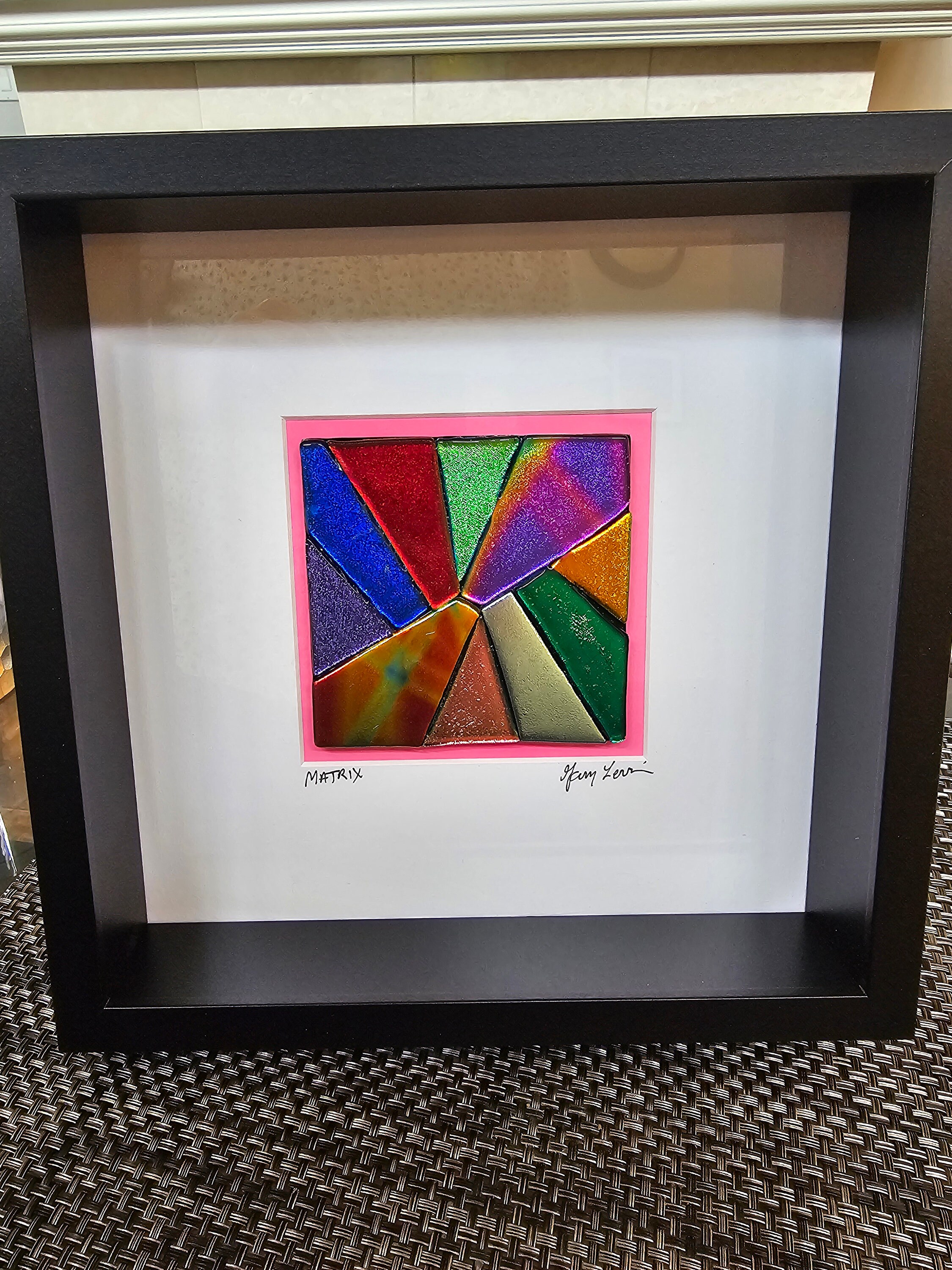 Multicolor Dichroic Glass Wall Art "matrix" by Gary Levin Glass # ...
