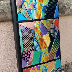 3 Piece Triptych Fused Glass Wall Art - Etsy